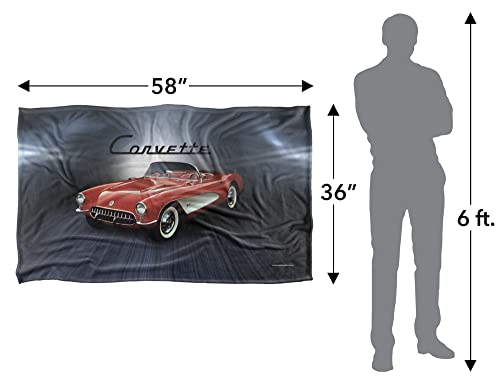 Trevco Chevrolet Corvette Shine Silky Touch Super Soft Throw Blanket 36" x 58"