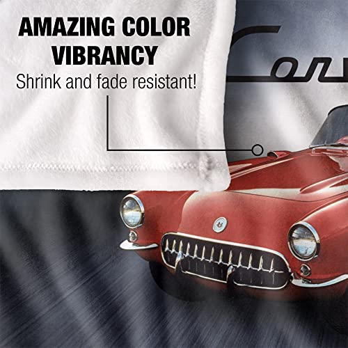 Trevco Chevrolet Corvette Shine Silky Touch Super Soft Throw Blanket 36" x 58"