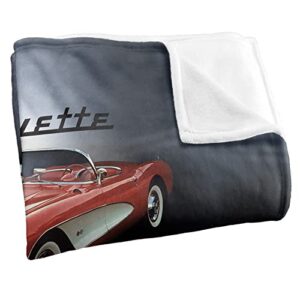 Trevco Chevrolet Corvette Shine Silky Touch Super Soft Throw Blanket 36" x 58"