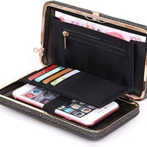 Achieer Women Bowknot Wallet Large Long Purse Phone Card Holder Clutch Capacity Pocket