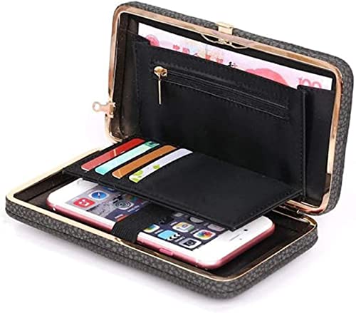 Achieer Women Bowknot Wallet Large Long Purse Phone Card Holder Clutch Capacity Pocket