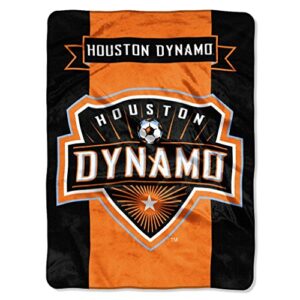 northwest mls houston dynamo royal plush raschel throw, one size, multicolor