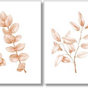 Botanical Prints Wall Art - Watercolor Eucalyptus Leaf Prints (Set of 4) - 8x10 - Unframed