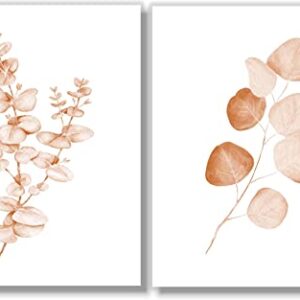 Botanical Prints Wall Art - Watercolor Eucalyptus Leaf Prints (Set of 4) - 8x10 - Unframed