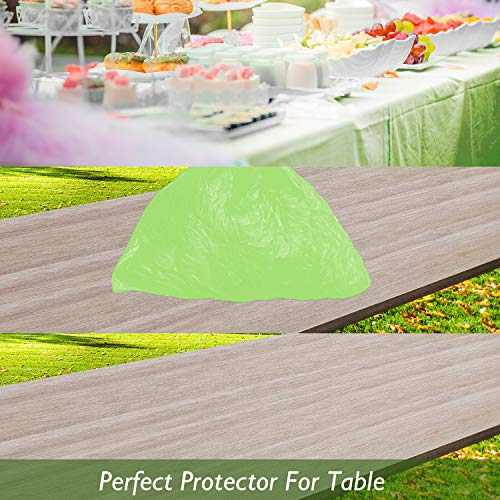 Plastic Tablecloths for Rectangle Tables 3 Pack 54" x 108" Party Table Cloths Disposable for 6 to 8 Foot Tables Indoor or Outdoor Parties Birthdays Weddings Christmas Anniversary Buffet Table (Pink)