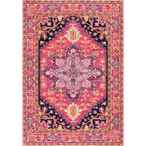 nuLOOM Persian Vonda Area Rug, 6' 7" x 9', Pink