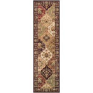 SUPERIOR Traditional Ornamental Floral Classic Formal Indoor Runner Rug, 2' 7" x 8', Chocolate