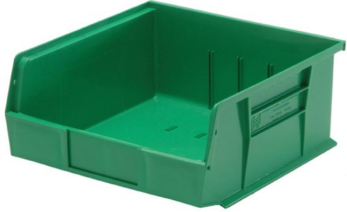 Quantum QUS239 Plastic Storage Stacking Ultra Bin, 10-Inch by 8-Inch by 7-Inch, Green, Case of 6