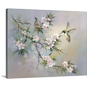 hummingbird canvas wall art print, hummingbird artwork