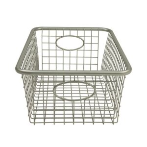 spectrum diversified avery large easy-carry handles classic storage & organization, sturdy steel wire, modern home décor & storage basket, nickel