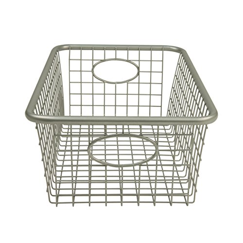 Spectrum Diversified Avery Large Easy-Carry Handles Classic Storage & Organization, Sturdy Steel Wire, Modern Home Décor & Storage Basket, Nickel