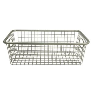 Spectrum Diversified Avery Large Easy-Carry Handles Classic Storage & Organization, Sturdy Steel Wire, Modern Home Décor & Storage Basket, Nickel