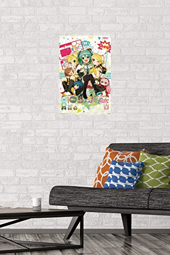 Trends International Hatsune Miku-Hey Wall Poster, 14.725" x 22.375", Premium Unframed Version