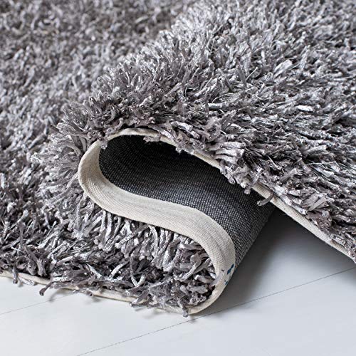 SAFAVIEH New Orleans Shag Collection 8' x 10' Grey/Grey SG531 Handmade 1.6-inch Thick Area Rug