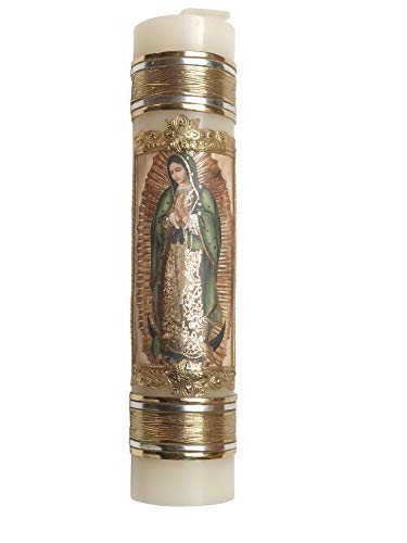 Virgen de Guadalupe Candle Our Lady of Guadalupe Handmade Prayer Candle Vela Guadalupana