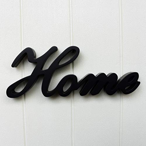 CVHOMEDECO. Matt Black Wooden Words Sign Free Standing Home Desk/Table/Shelf/Home Wall/Office Decoration Art, 11-3/4 x 4-1/4 x 1 Inch