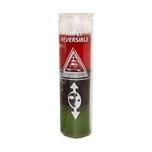 e vigilia triple action reversible 7 day candle to reverse spells red, black and green