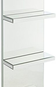 Howard Elliott Mirroed Mirrored Shelf with Three (3) Shelves, Metallic