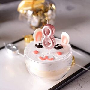 Shatchi 11810-CANDLE-NUMBER-6-PINK Pink Number 6 Candle Birthday Anniversary Party Cake Decorations Topper