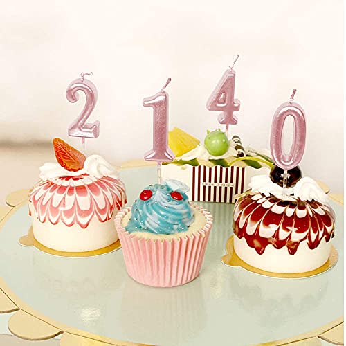 Shatchi 11810-CANDLE-NUMBER-6-PINK Pink Number 6 Candle Birthday Anniversary Party Cake Decorations Topper