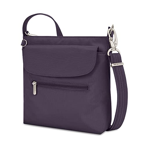 Travelon Women's Anti-Theft Classic Mini Shoulder Bag Sling Tote, Purple, One Size