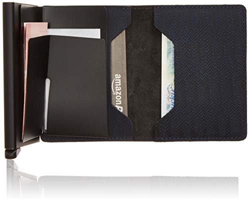 Secrid Slim Wallet Dash Navy Leather RFID Safe Card Case for max 12 cards