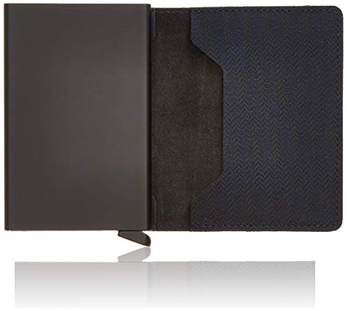 Secrid Slim Wallet Dash Navy Leather RFID Safe Card Case for max 12 cards