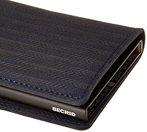 Secrid Slim Wallet Dash Navy Leather RFID Safe Card Case for max 12 cards