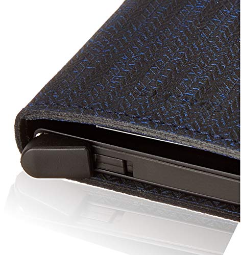 Secrid Slim Wallet Dash Navy Leather RFID Safe Card Case for max 12 cards