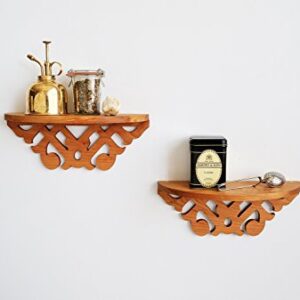 Jonathan Alden Solid Cherry Floating Shelf, for Spices, Photos, Entryways & More (Revival)