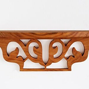 Jonathan Alden Solid Cherry Floating Shelf, for Spices, Photos, Entryways & More (Revival)