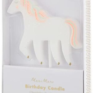 Meri Meri Unicorn Glitter Candle (Pack of 1)