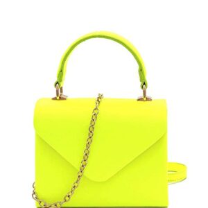 small top-handle mini retro box flap satchel cross body neon color