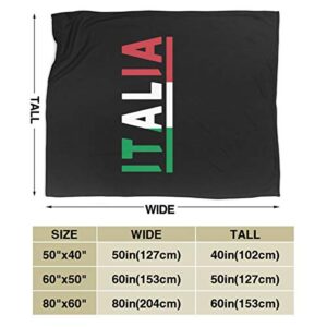 HTSS Italian Flag Ultra Soft Flannel Fleece Blanket All Season Living Room/Bedroom Warm Throw Blanket Bed Blankets