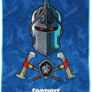 Jay Franco Black Knight Blue Camo Throw Blanket (Official Fortnite Product)