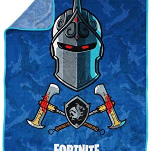 Jay Franco Black Knight Blue Camo Throw Blanket (Official Fortnite Product)