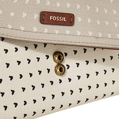 Fossil Women's Logan Leather RFID-Blocking Flap Clutch Wallet