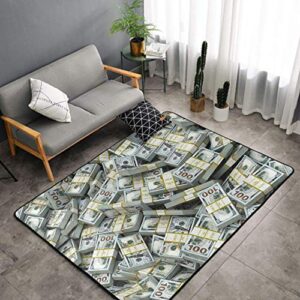 Super Soft Indoor Modern Money American Bill Dollars Area Rugs