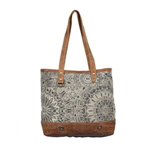 myra bag objet d’art upcycled canvas tote bag s-1385