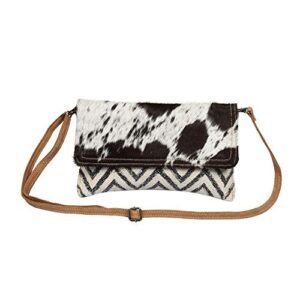 Myra Bag Winsome Upcycled Canvas & Cowhide Crossbody Bag S-1350