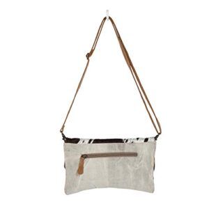 Myra Bag Winsome Upcycled Canvas & Cowhide Crossbody Bag S-1350