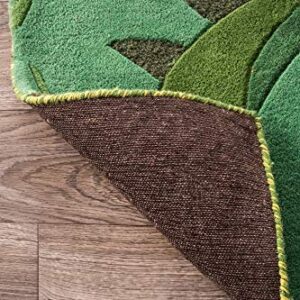 nuLOOM Kinder Safari Friends Wool Area Rug, 3' 6" X 5' 6", Green