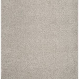 SAFAVIEH Arizona Shag Collection 8' x 10' Linen ASG820D Solid Non-Shedding Living Room Bedroom Dining Room Entryway Plush 1.6-inch Thick Area Rug