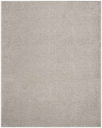 SAFAVIEH Arizona Shag Collection 8' x 10' Linen ASG820D Solid Non-Shedding Living Room Bedroom Dining Room Entryway Plush 1.6-inch Thick Area Rug