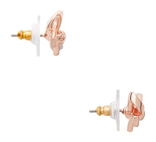 Kate Spade Skinny Mini Bow Stud Earrings, Rose Golden