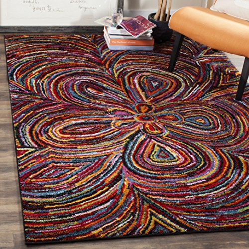 Safavieh Aruba Collection 4' x 6' Multi ARB503M Boho Abstract Flower Area Rug