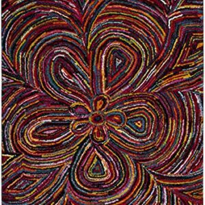 Safavieh Aruba Collection 4' x 6' Multi ARB503M Boho Abstract Flower Area Rug