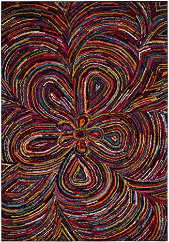 Safavieh Aruba Collection 4' x 6' Multi ARB503M Boho Abstract Flower Area Rug