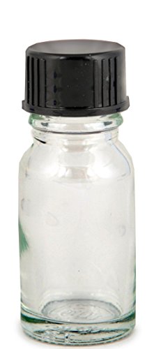 Vivaplex, 24, Clear, 10 ml (1/3 oz) Glass Bottles, with Lids