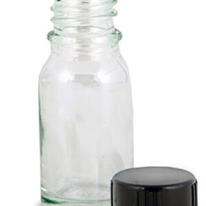 Vivaplex, 24, Clear, 10 ml (1/3 oz) Glass Bottles, with Lids